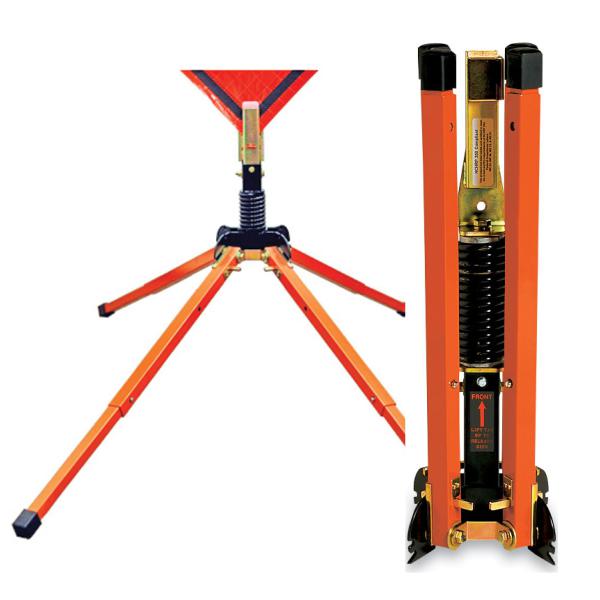 Steel Sign Stand | Single Spring w/ Telescoping Legs | Vectors Inc.